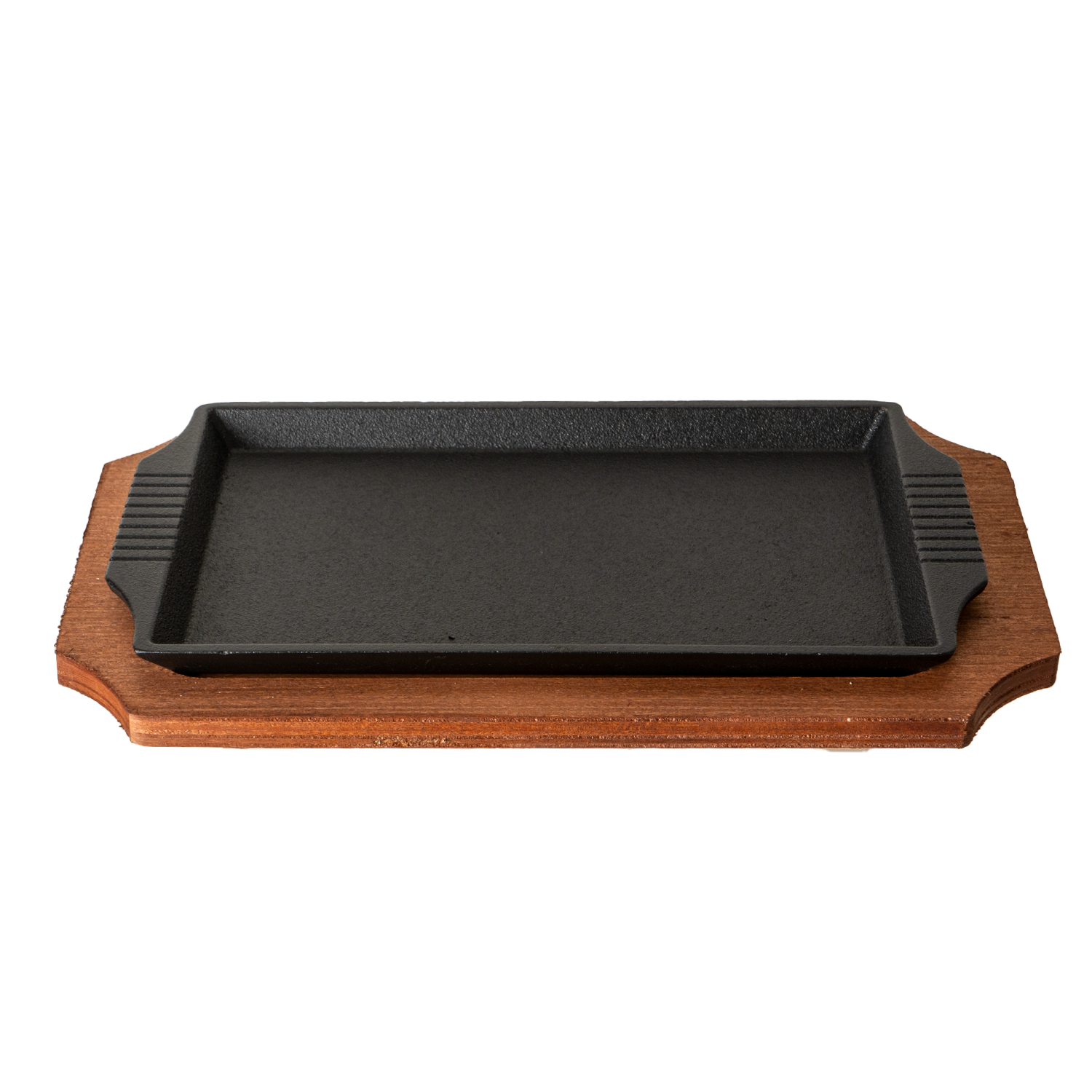 Cast Iron Steak Plate Rectangular With Wooden Trivet (1/10) – Urban Tokyo
