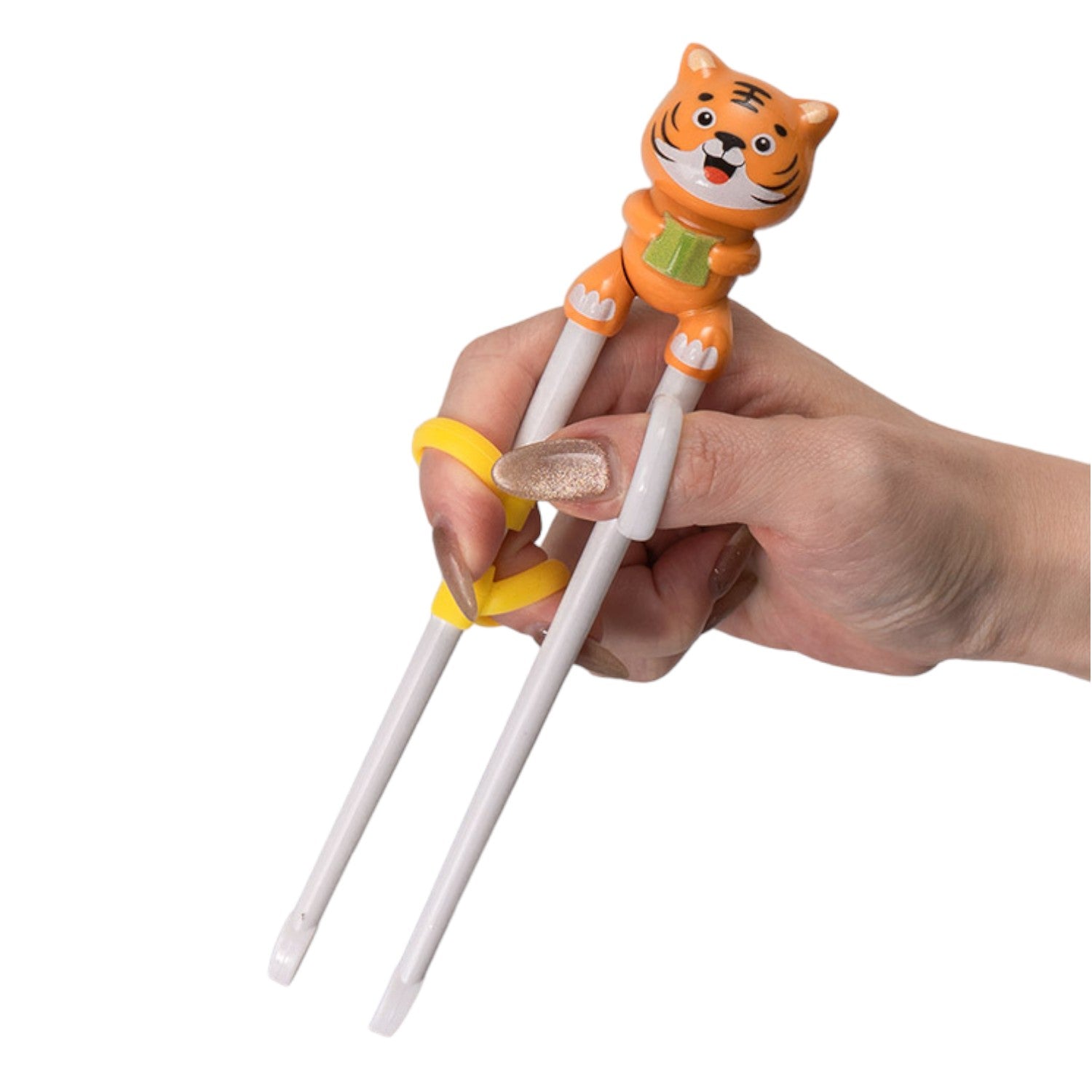 Tiger Training Chopsticks Plastic With Adjustable Silicone Finger Ring ...