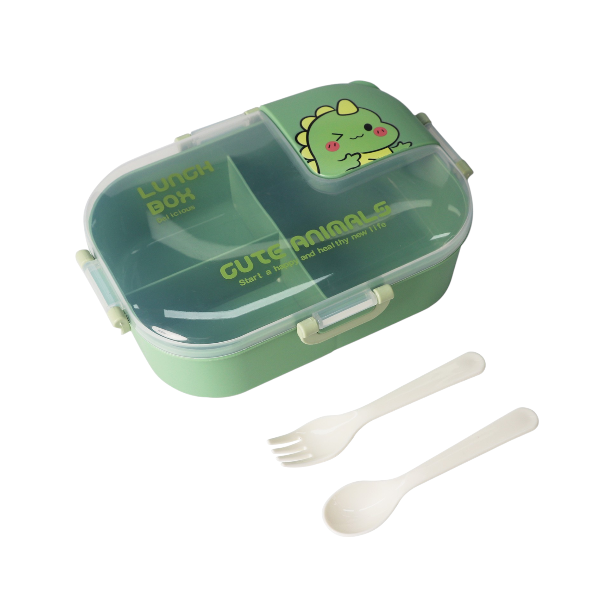 Dinosaur Lunch Box with Spoon and Fork (1/24) – UrbanTokyo