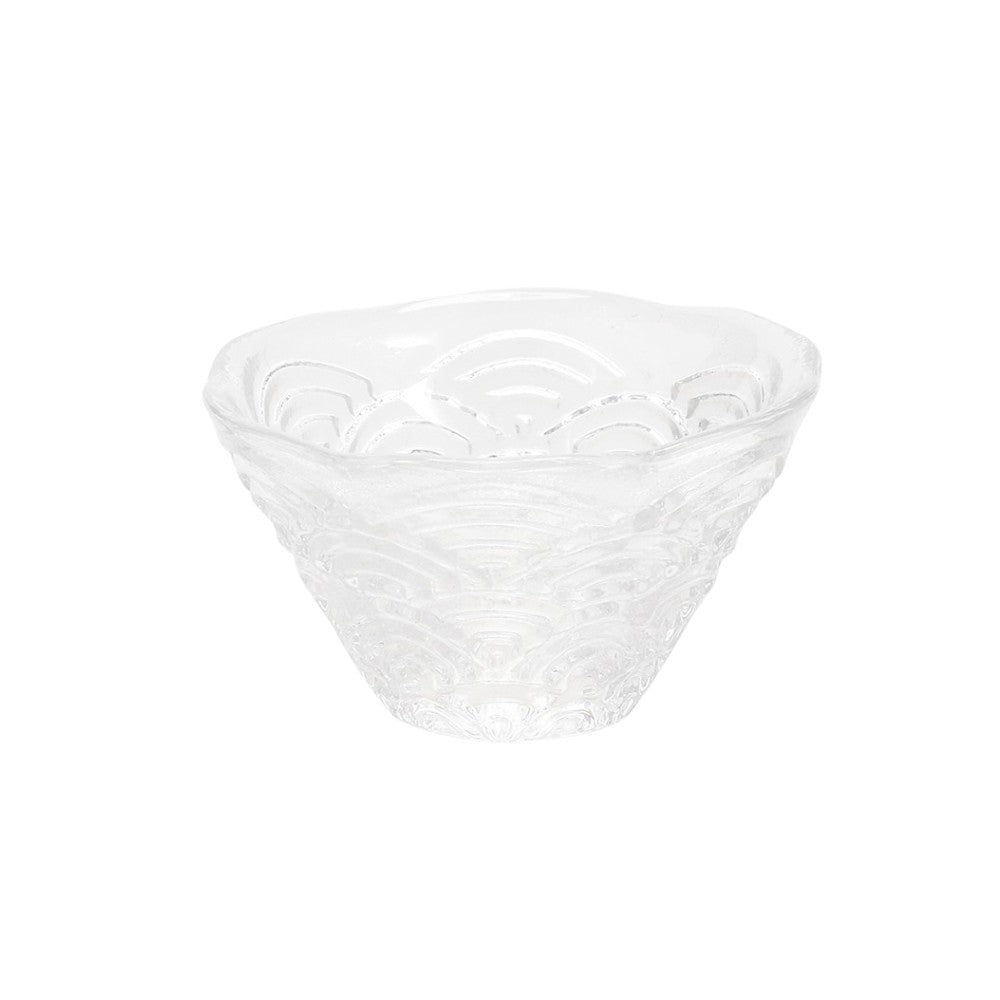 2oz Glass Sake Cup Clear Seigaiha (6/72) – UrbanTokyo