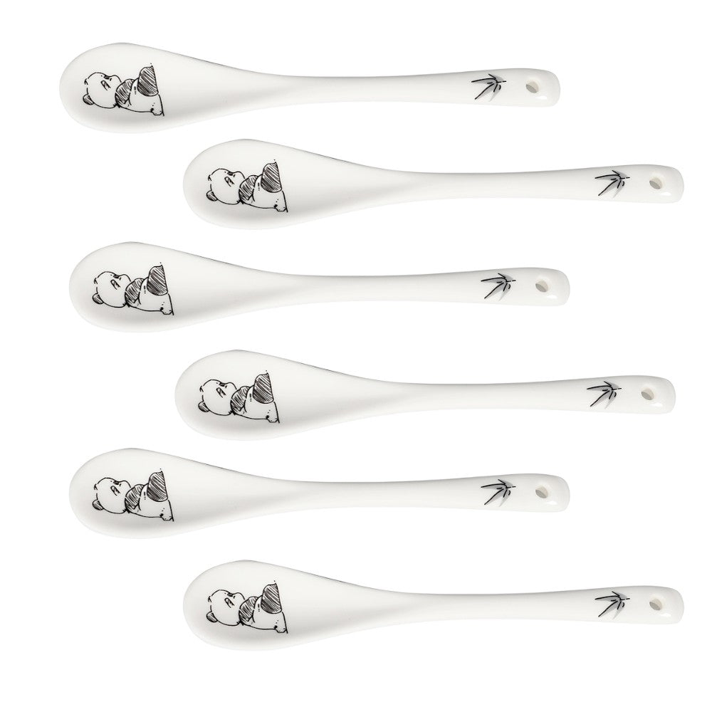 4.75"L 6 Piece Set Porcelain Tea Spoon Panda Design (10/80) – UrbanTokyo