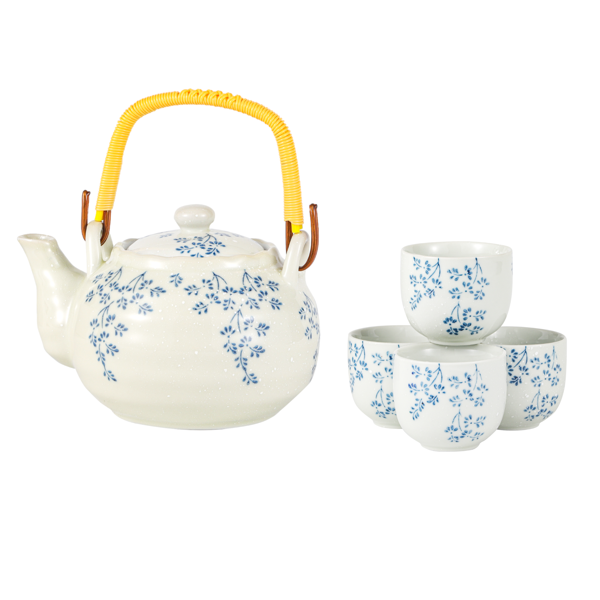 Hana Shidare Floral Tea Set 22oz Tea Pot with 4 Cups (1/12) – UrbanTokyo